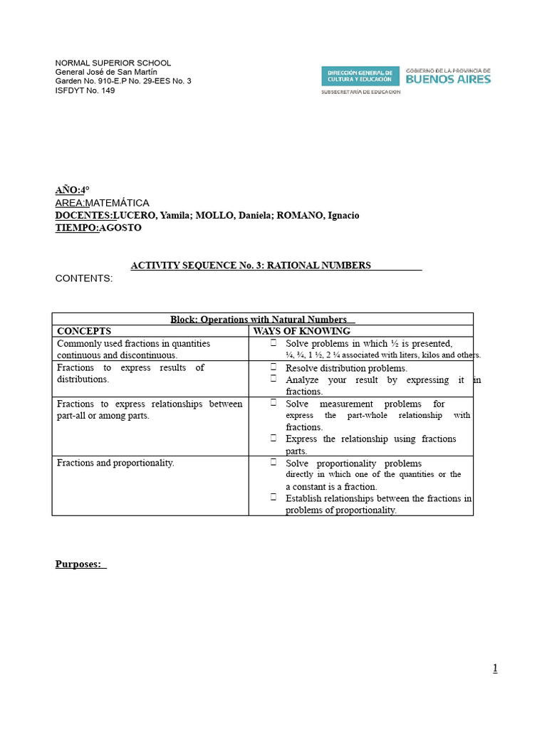 Didactic Sequence Fractions. | PDF | Mathematics