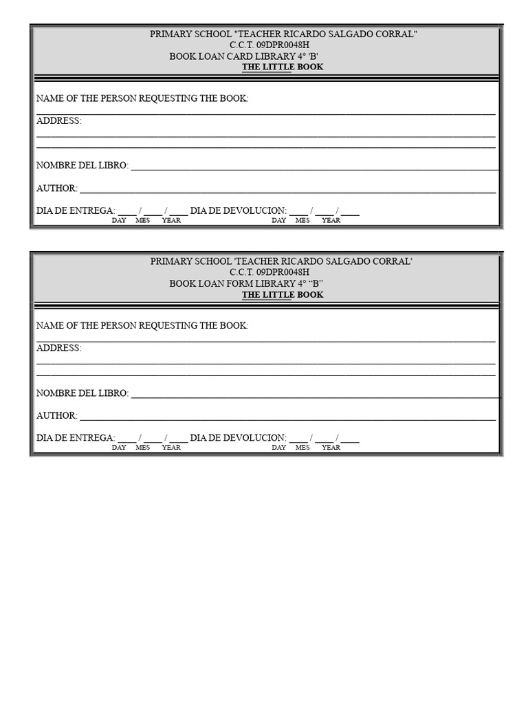 Library Loan Slip | PDF