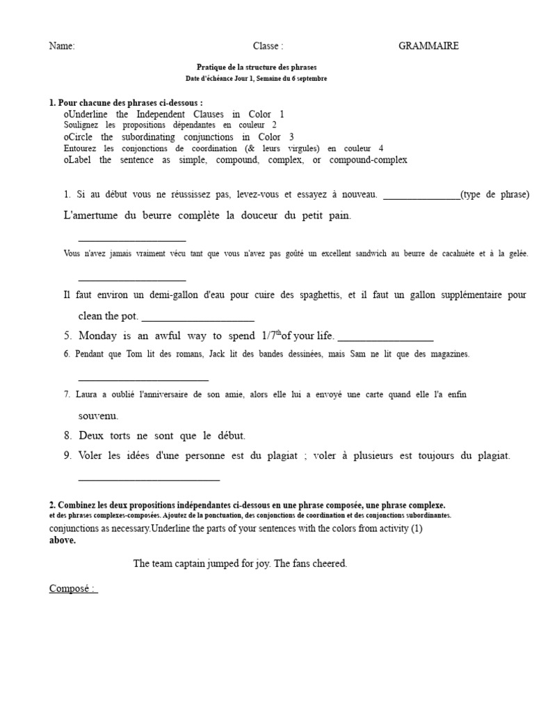 Pratique de la structure des phrases | PDF | Linguistique | Grammaire