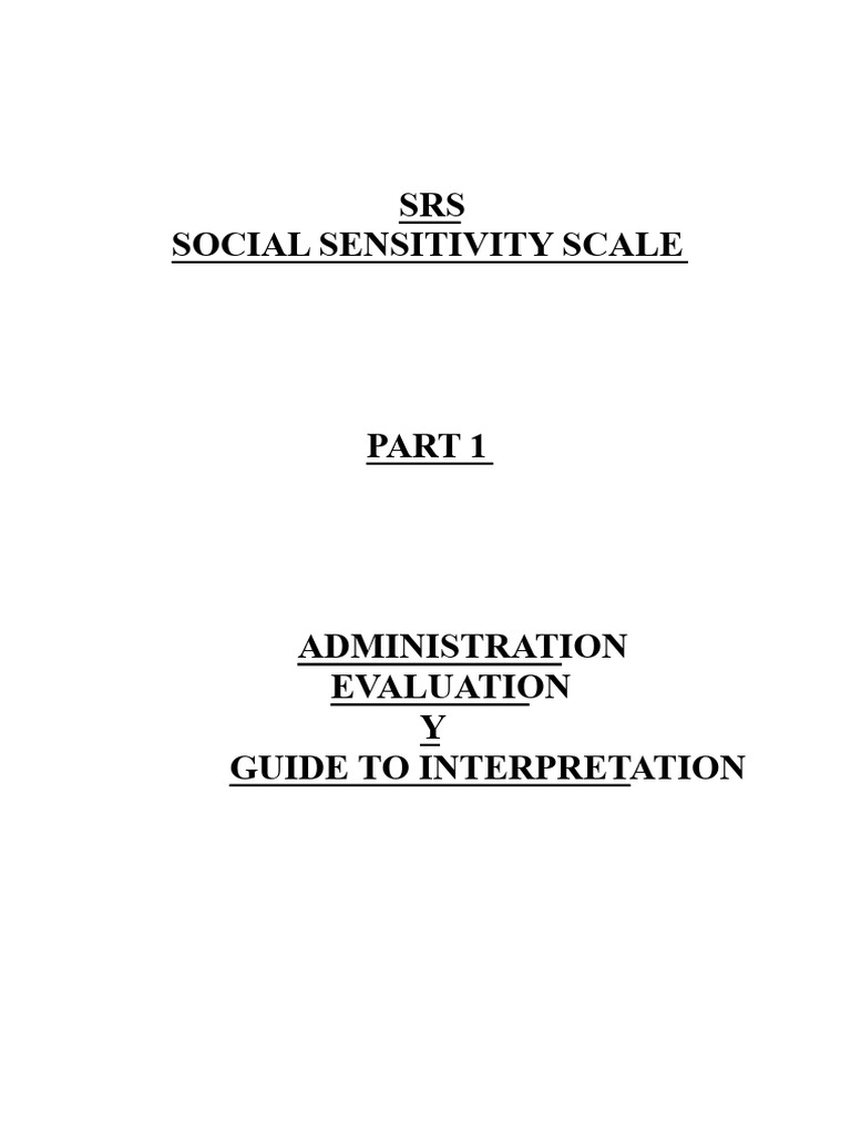 Social Responsiveness Scale Overview | PDF | Autism | Pervasive ...
