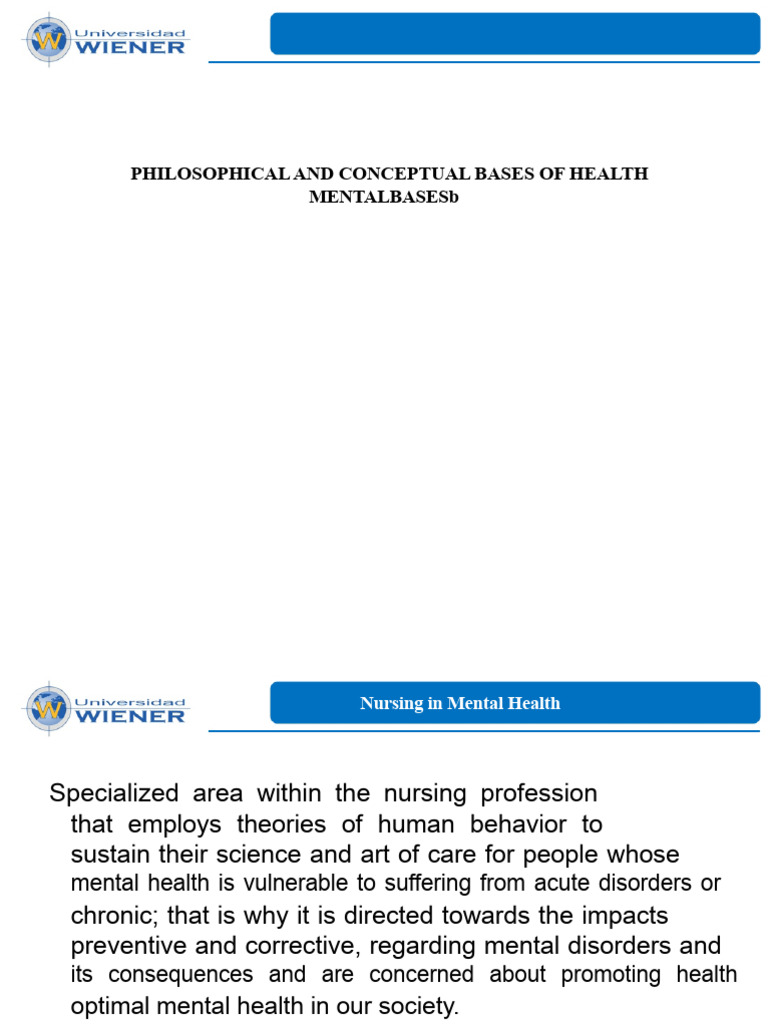Philosophical and Conceptual Foundations of Mental Health | PDF ...