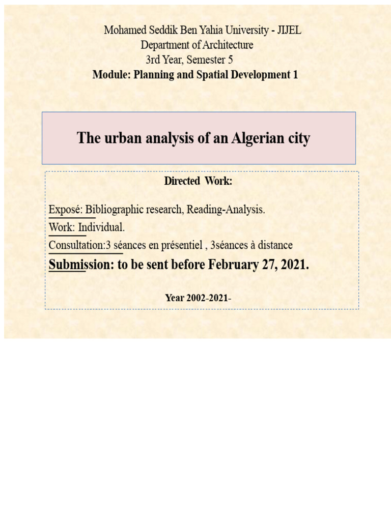 TD. Planning and Spatial Development 1 | PDF | Map