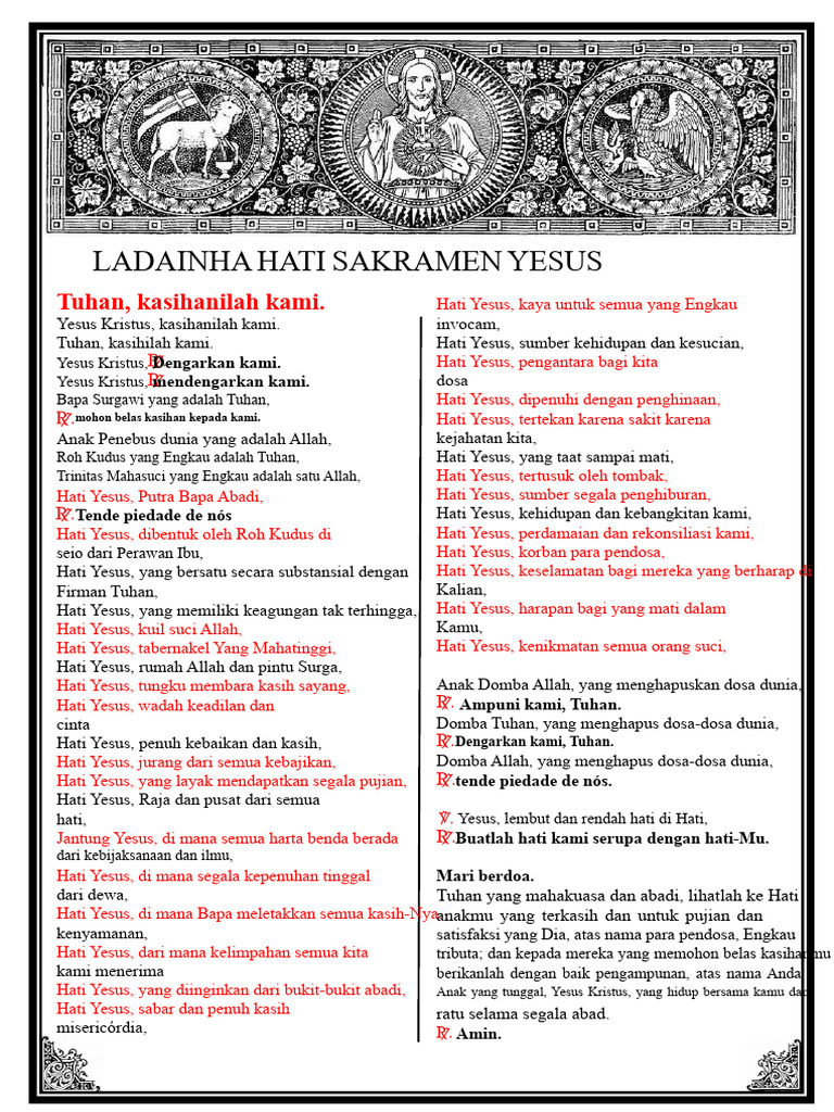 Doa dan Penghormatan Hati Yesus | PDF