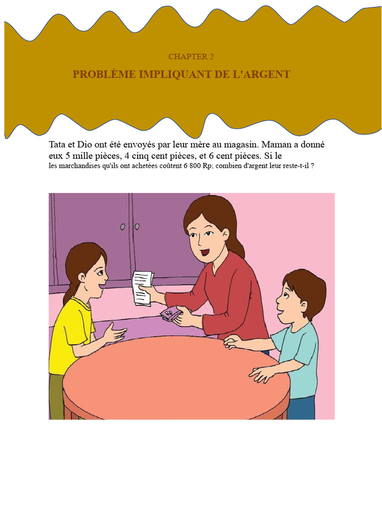 Problèmes de gestion d'argent et équivalences | PDF | Argent | Monnaie ...