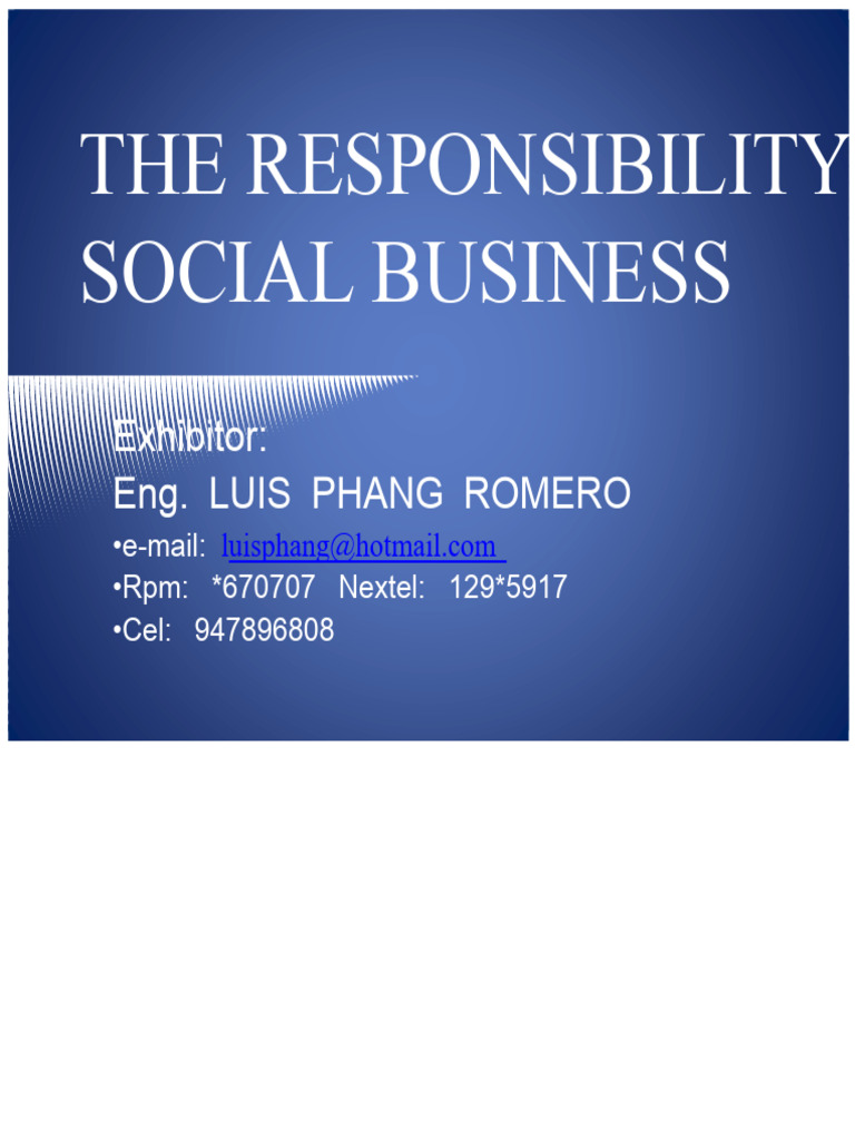 Corporate Social Responsibility PDF | PDF | Corporate Social ...
