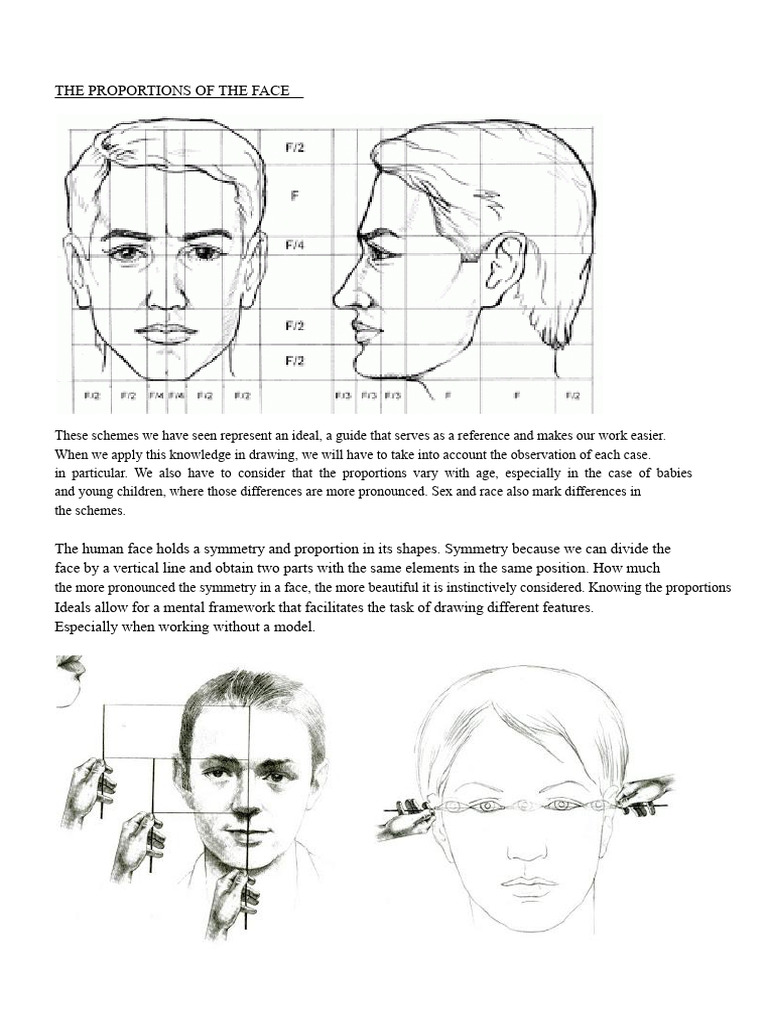 Understanding Facial Proportions in Art | PDF | Drawing | Face
