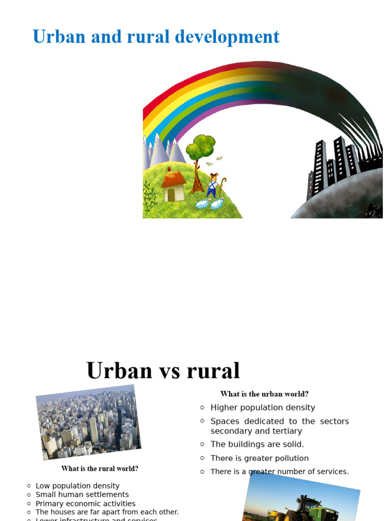 Urban and Rural Development | PDF | Rural Area | Agriculture