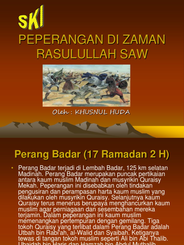 Peperangan Di Zaman Rasulullah Saw | PDF