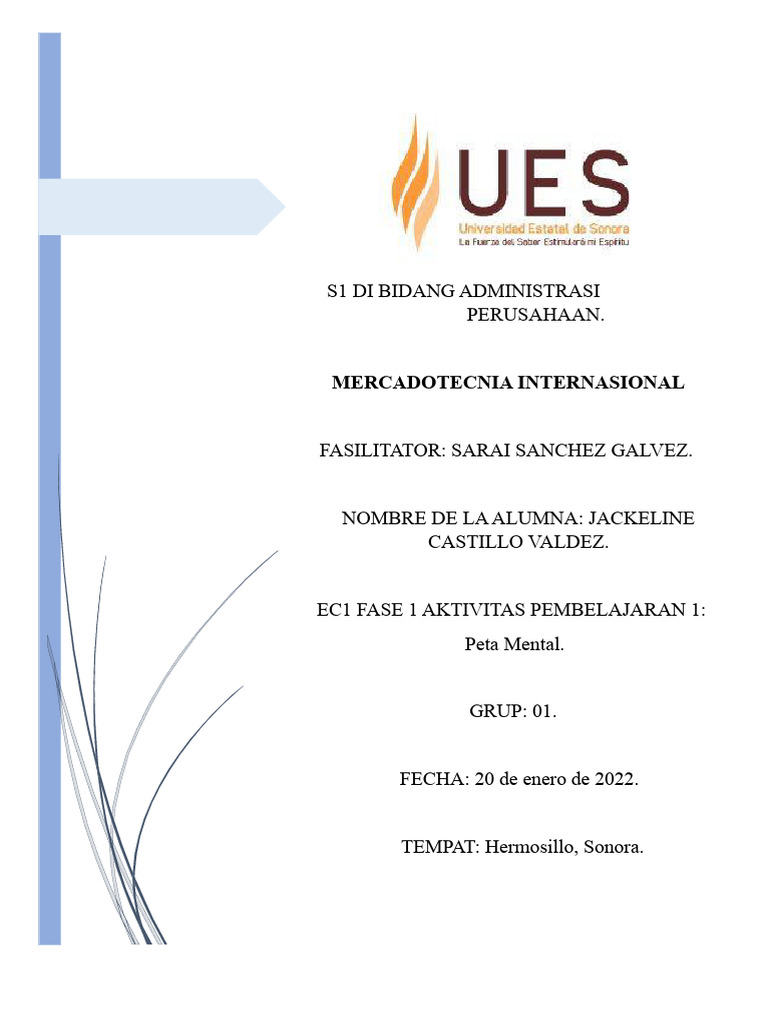 Aktivitas 1. Peta Mental. Castillo Valdez Jackeline | PDF