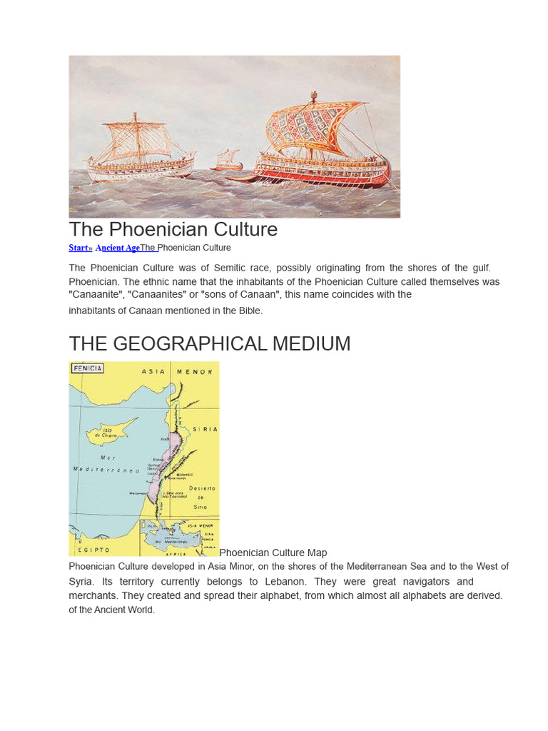 The Phoenician Culture | PDF | Phoenicia | Akhenaten