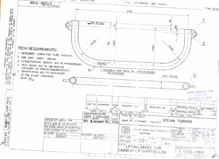 Lifting Device For Casing of LP Shaft Sealing | PDF | Mechanical ...