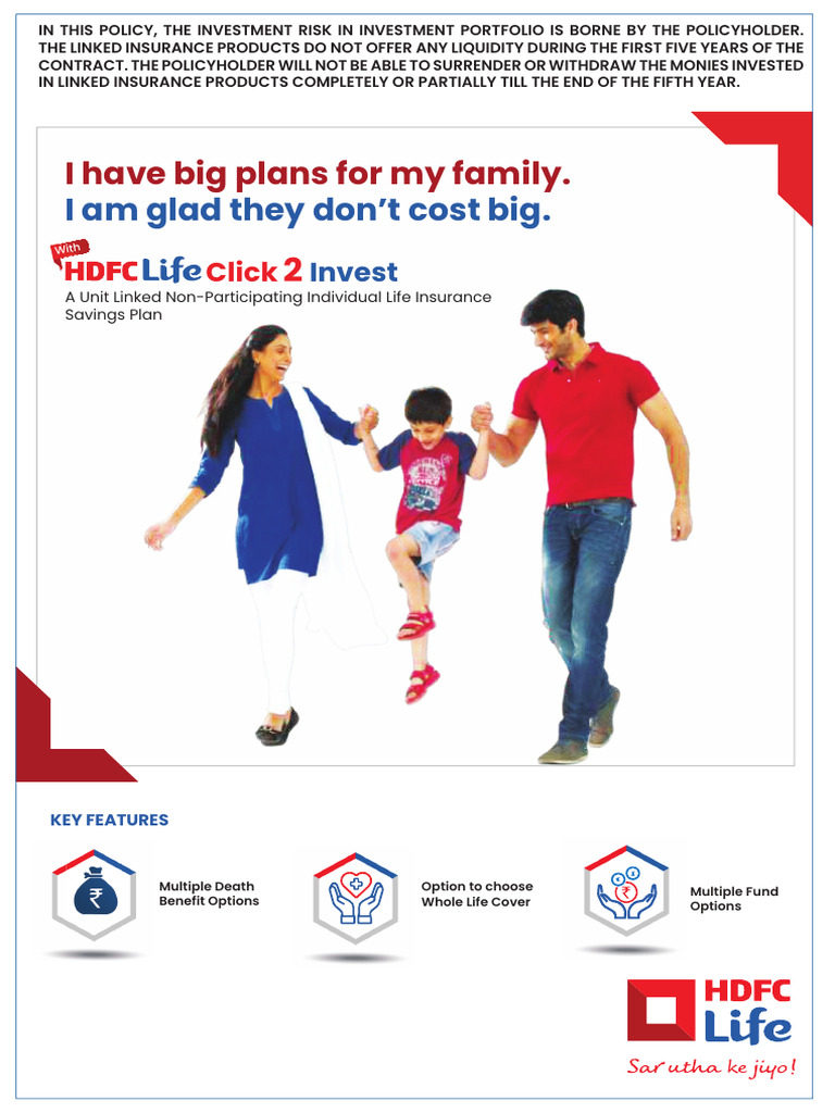 HDFC Life Click 2 Invest Overview | PDF | Insurance | Investing