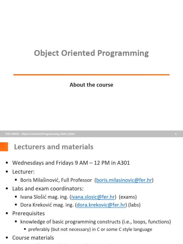 Object Oriented Programming | PDF | Method (Computer Programming) | Class (Computer Programming)