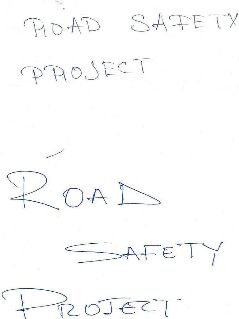 Road Safety Projects - 0001 | PDF