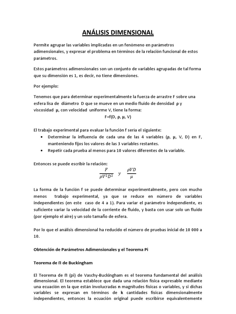 Análisis Dimensional | PDF | Física | Enseñanza de matemática