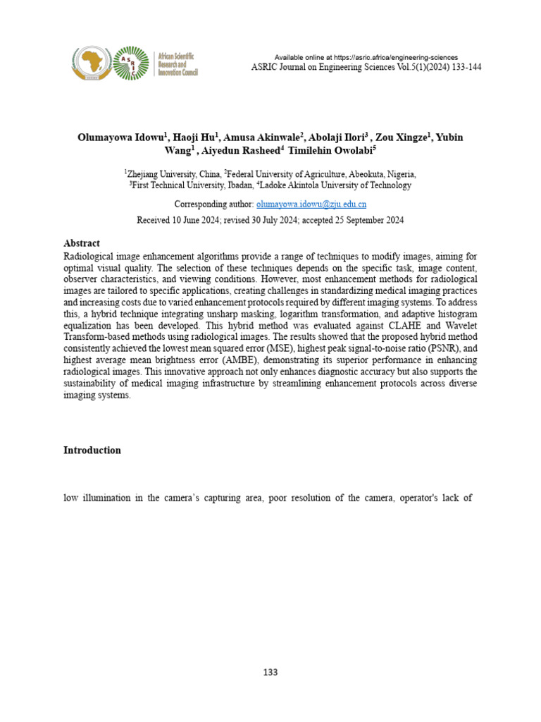 Enhancing Radiological Imaging For Better Healthcare Outcomes Through High Performance Hybrid ...