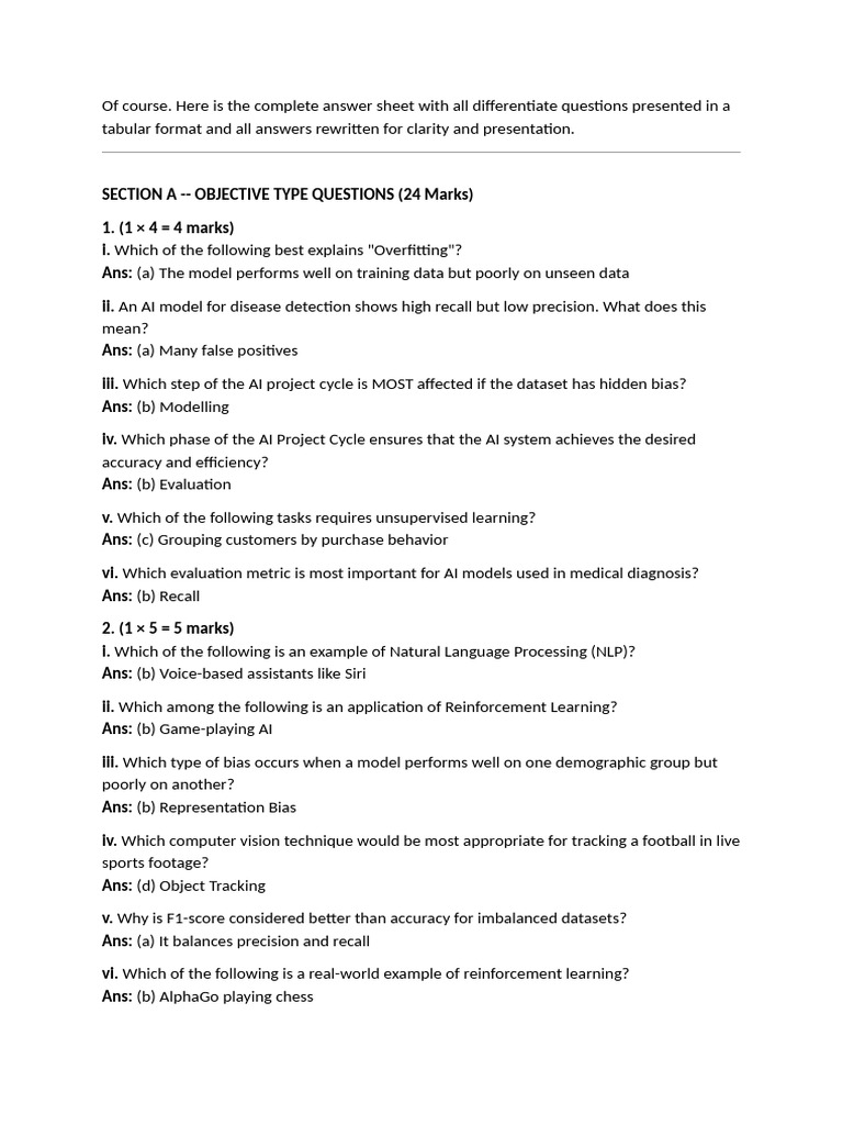 DEEPSEEK Sample Paper Ans Ai | PDF | Artificial Intelligence | Intelligence (AI) & Semantics