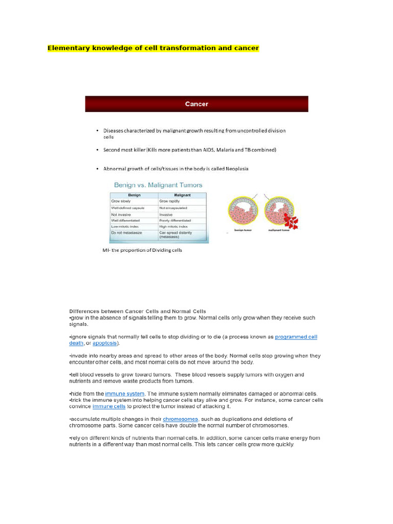 Lecture Cancer | PDF