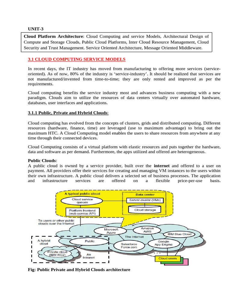 CC UNIT-2 | PDF | Cloud Computing | Software As A Service