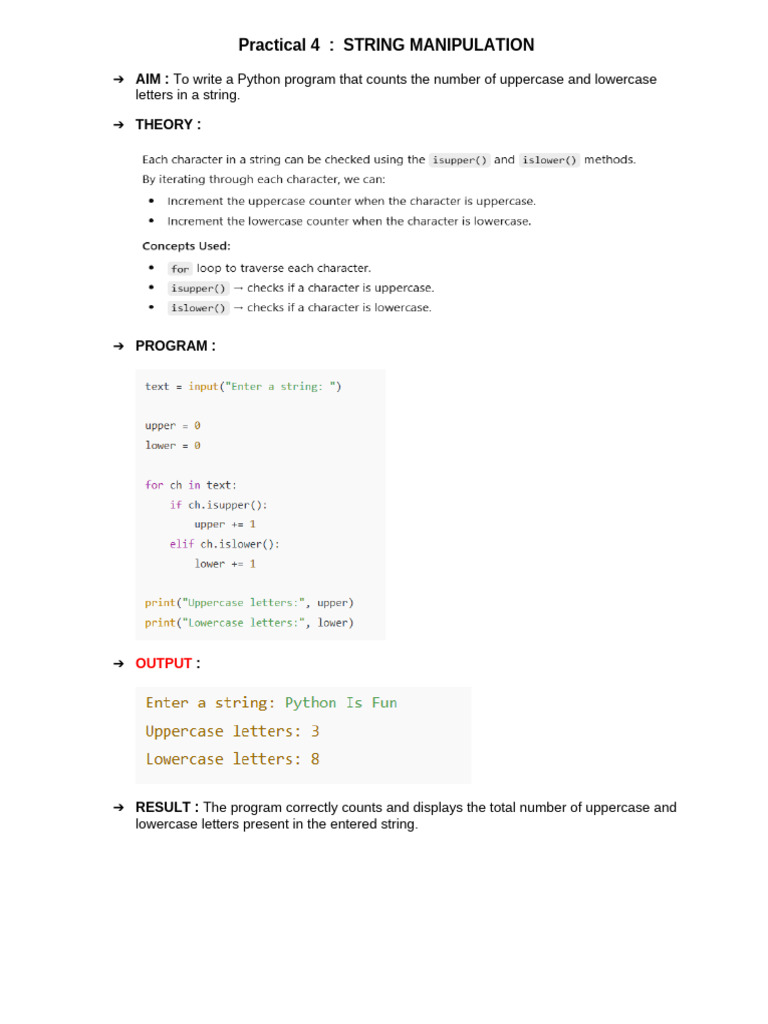 EXP 4 - String Manipulation | PDF