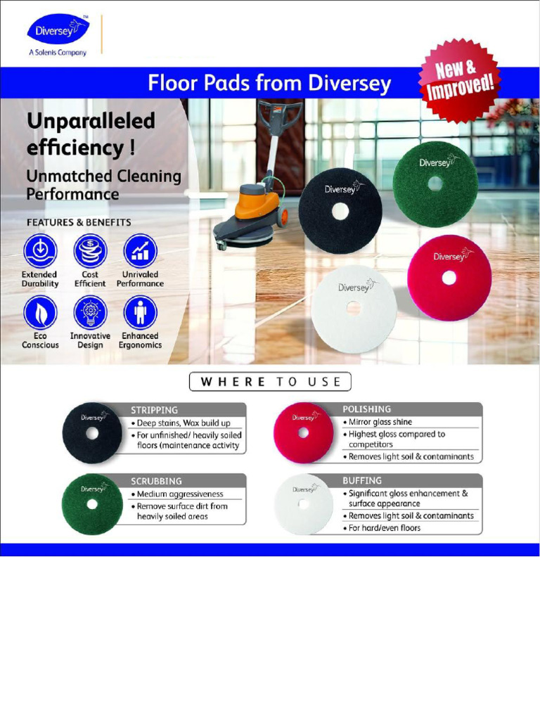 Diversey Floor Pads - New & Improved Brochure | PDF