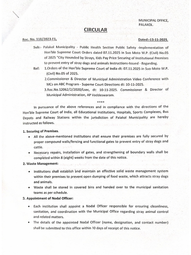 Circular to Educational Institutions and Others | PDF