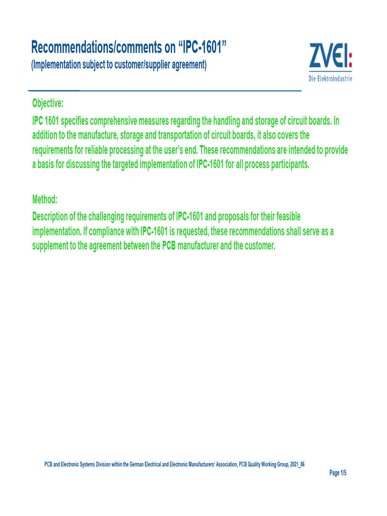 IPC-1601 Implementation Guidelines | PDF | Printed Circuit Board ...