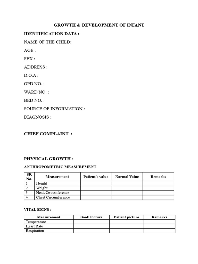 INFANT ASSESSMENT | PDF | Medical Specialties
