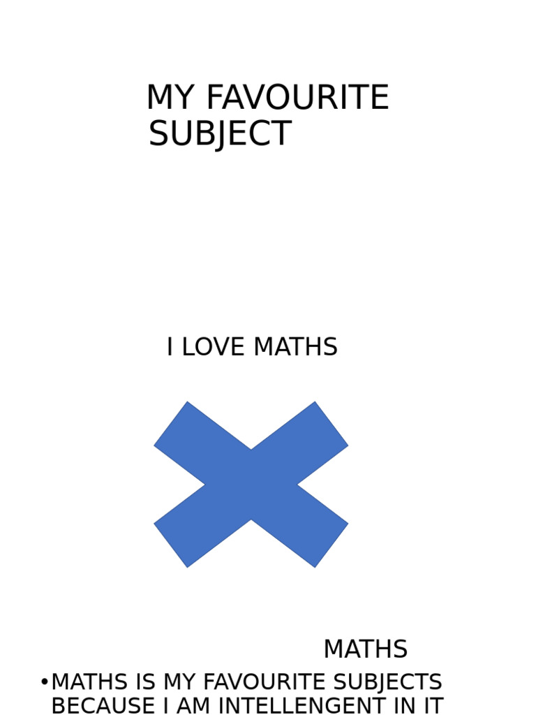 My Favourite Subject | PDF