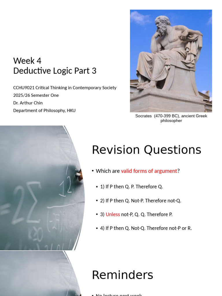 Week 4 Deductive Logic Part 3 Logical Equivalence, Inductive Strength and Cogency (1) | PDF ...