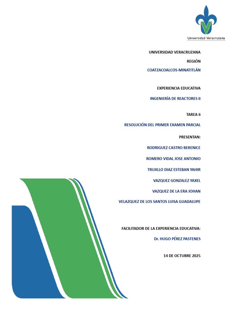 Eq Verde T6 IR2 | PDF | Reactor Quimico | Termodinámica