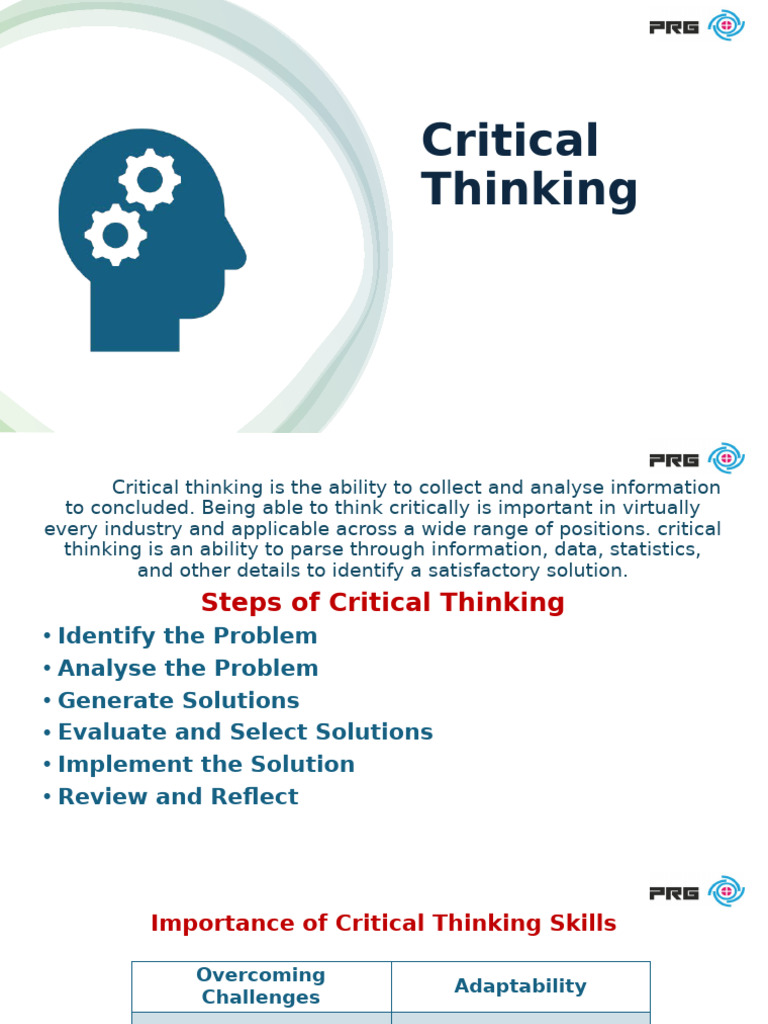 Critical Thinking Skill | PDF | Critical Thinking | Thought