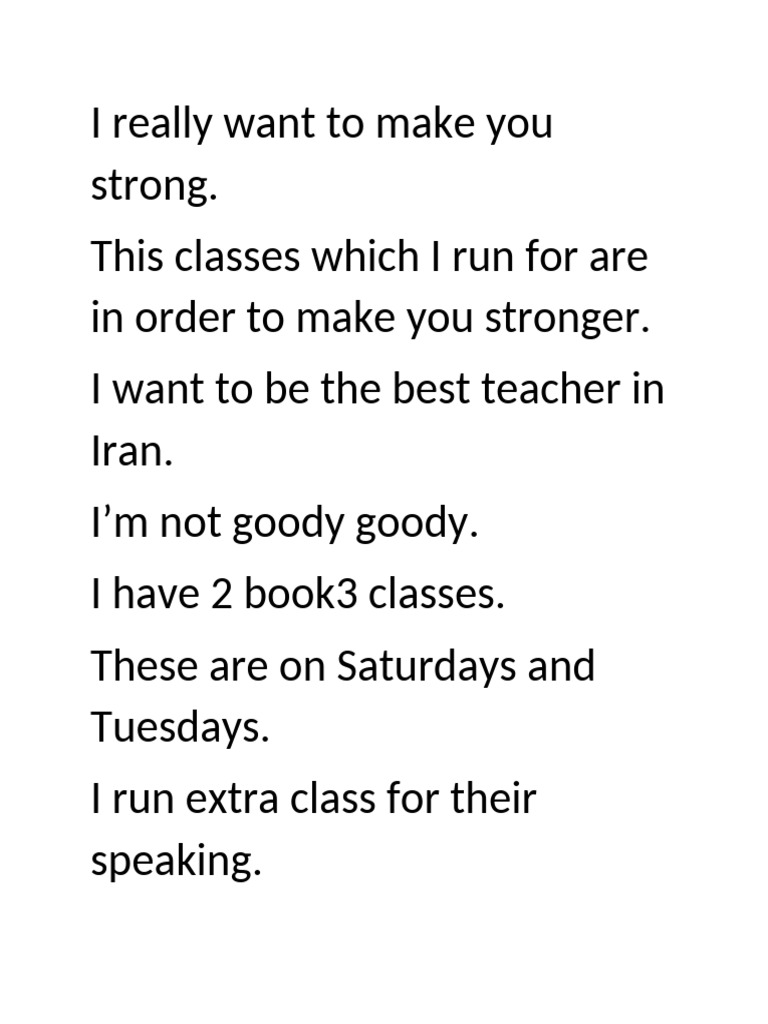 I Really Want To Make You Strong | PDF