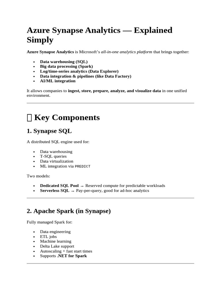 Synapse | PDF | Databases | Microsoft Azure