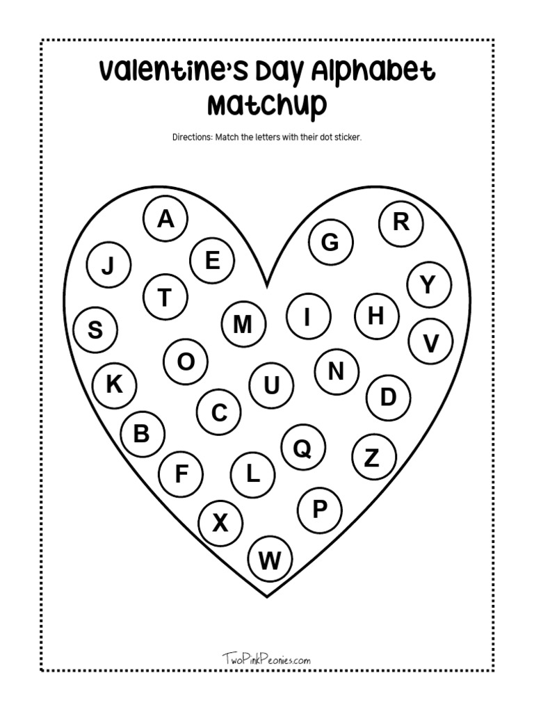 Valentine's Day Alphabet Matchup | PDF