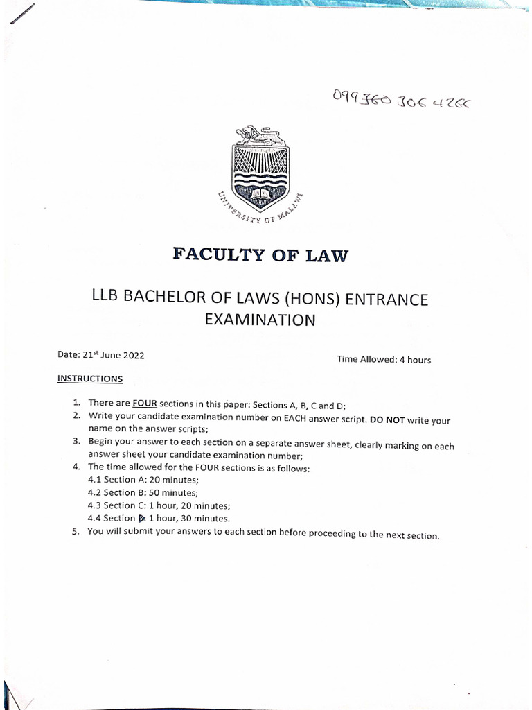 LLB (Hons) 2022 | PDF
