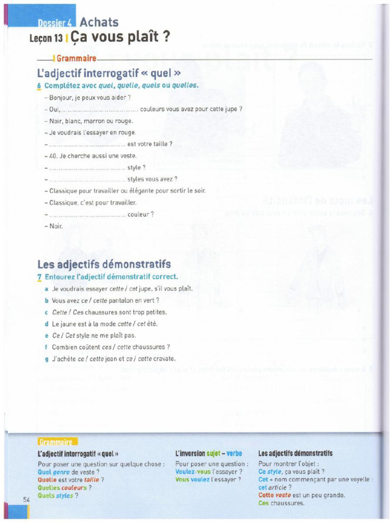 Adjectifs Interrogatifs Et Démonstratifs | PDF