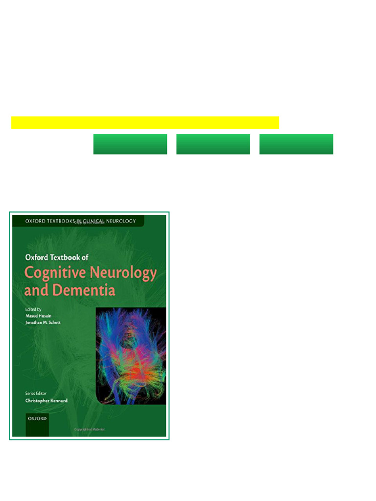 (Ebook) Oxford textbook of cognitive neurology and dementia by Masud ...