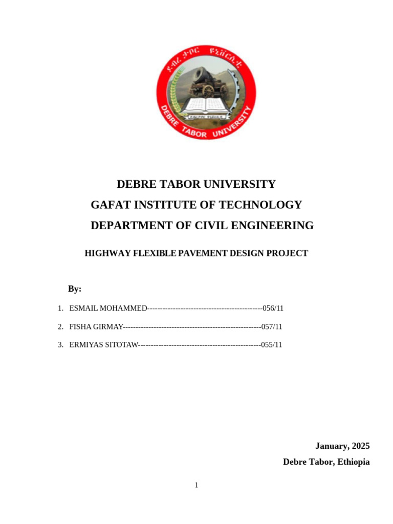 Highway Flexible Pavement Design Project | PDF | Road | Transport