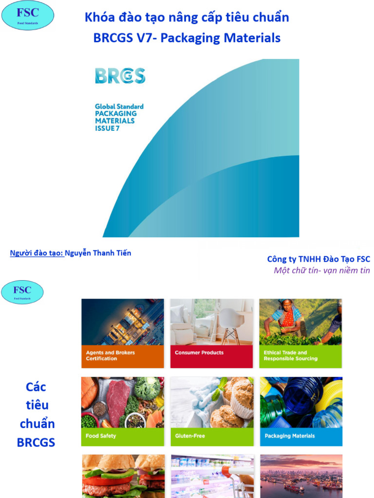 BRCGS V7 - Packaging Material V7 (Summary Changes) | PDF