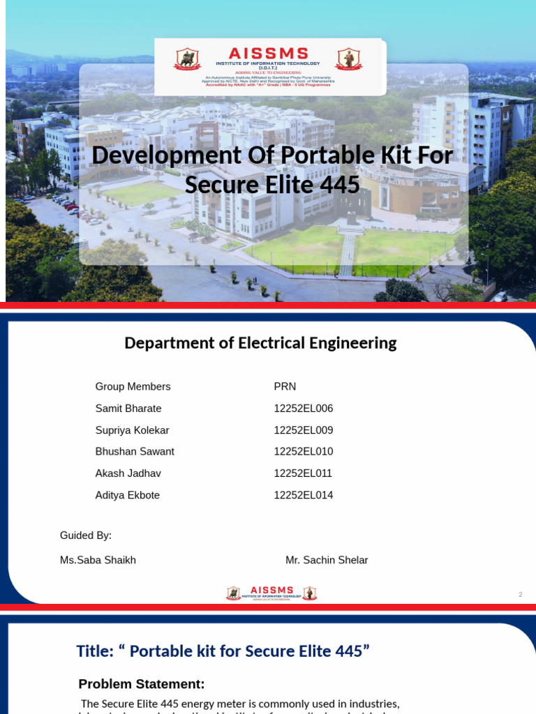 Development of Portable Kit for Secure Elite 445 | PDF | Power Supply ...