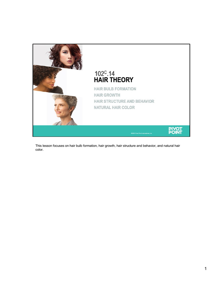 StudySlides for Hair Theory | PDF | Hair | Skin