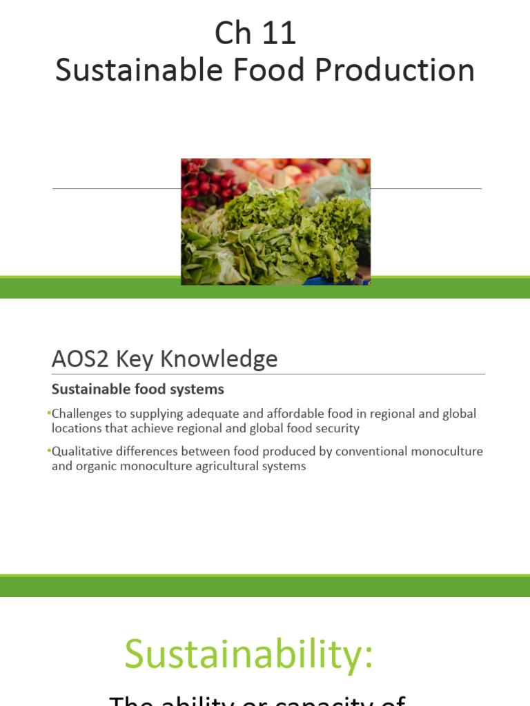 Sustainable Food Production Challenges | PDF | Agriculture | Intensive ...