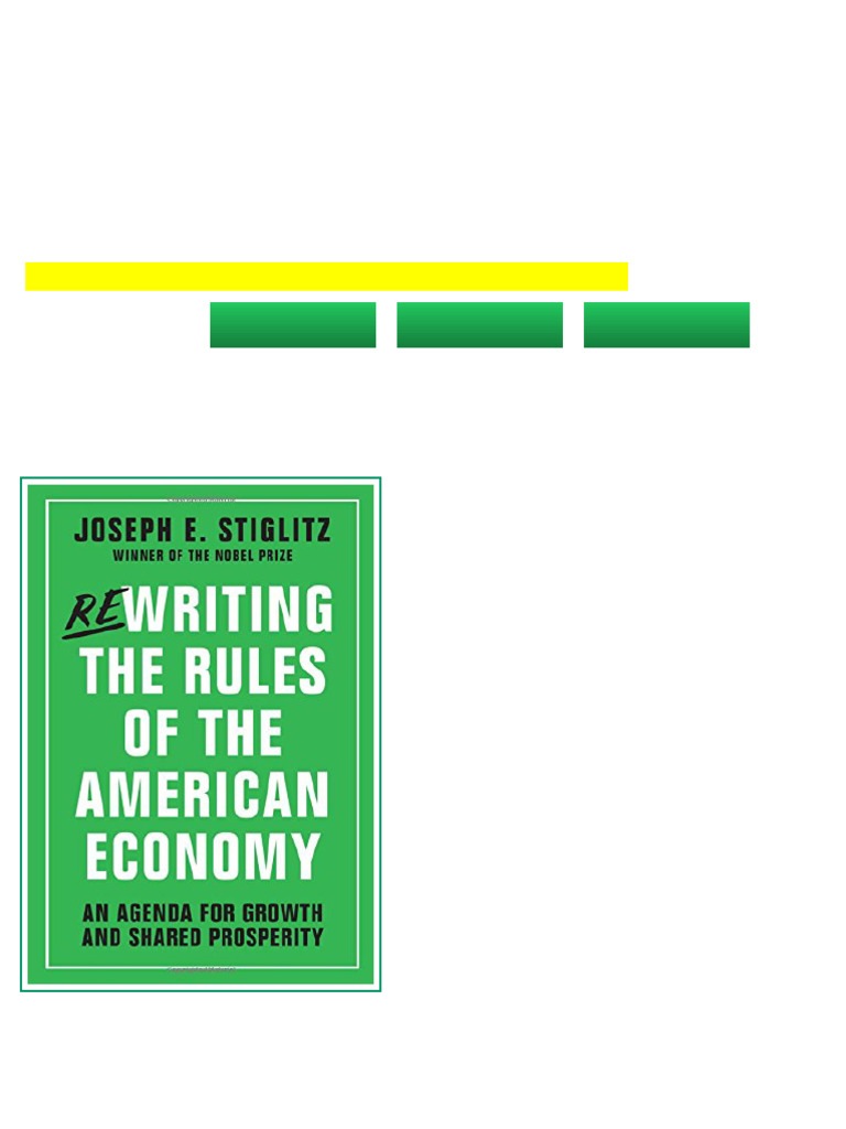 (Ebook) Rewriting The Rules of The American Economy: An Agenda For ...