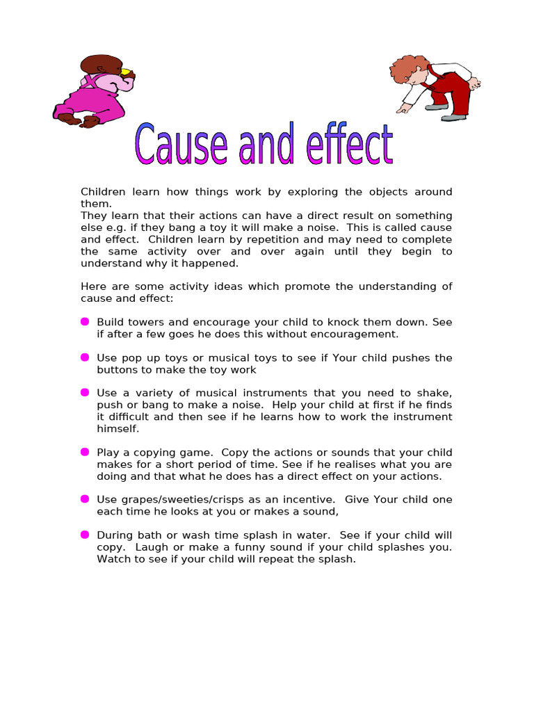 Activities to Teach Cause and Effect to Kids | PDF