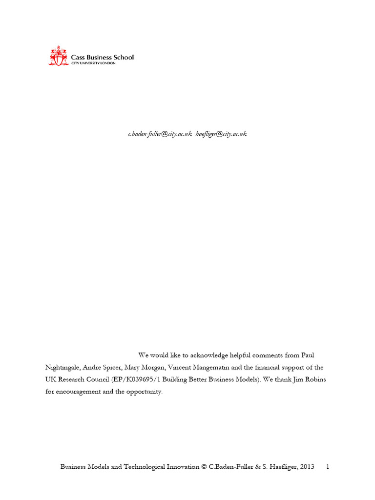 Business Models & Tech Innovation Insights | PDF | Business Model ...