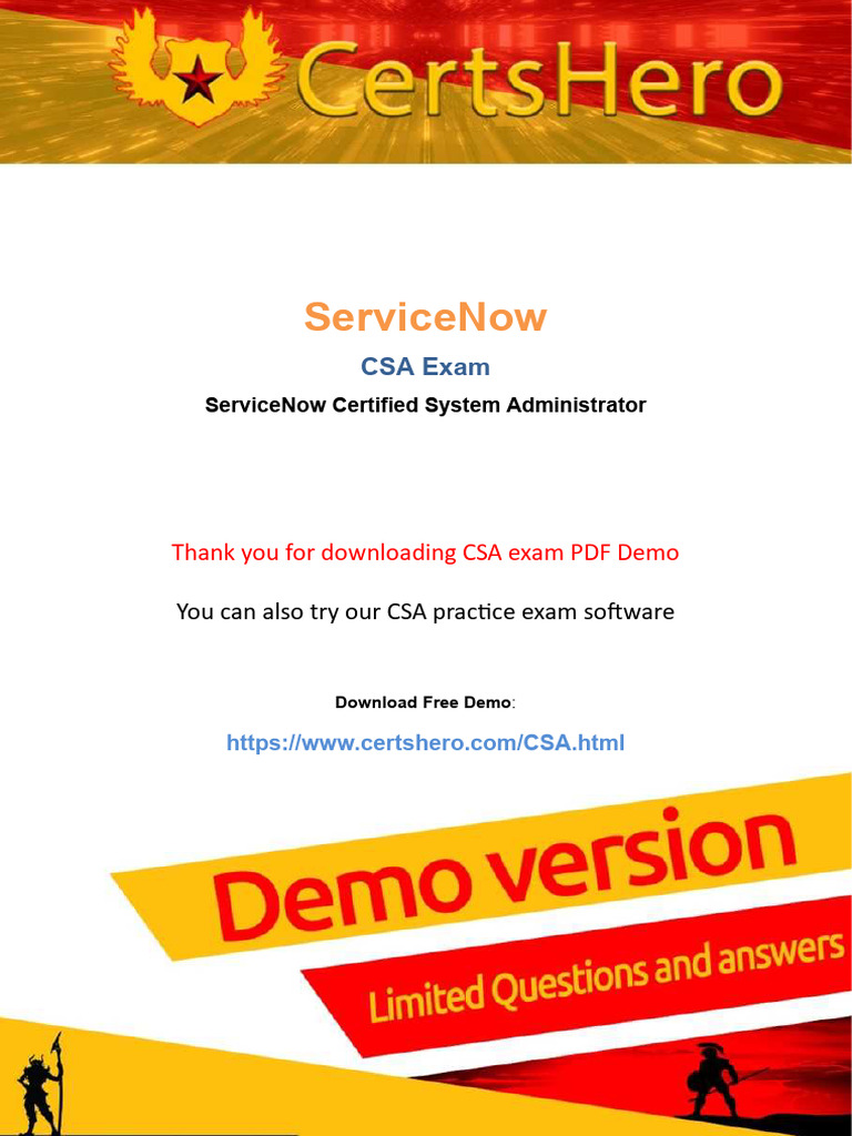 ServiceNow CSA Exam Q&A PDF Guide | PDF
