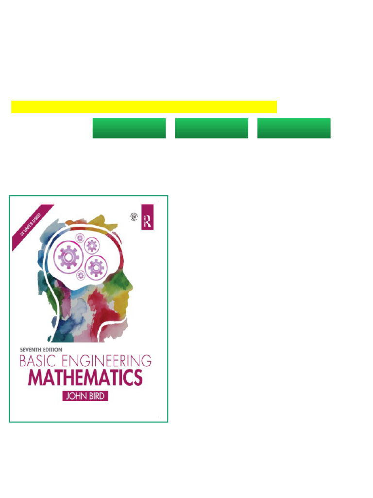 (Ebook) Basic Engineering Mathematics by Bird, J. O. ISBN 9781138673700 ...