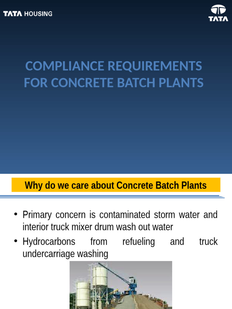 Batching Plant Requirement | PDF | Stormwater | Water Pollution