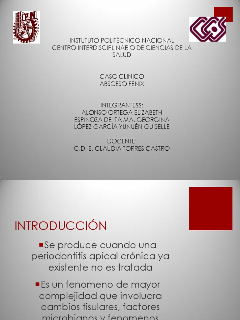 Caso Clínico: Absceso Fénix en Odontología | PDF | Diente humano ...